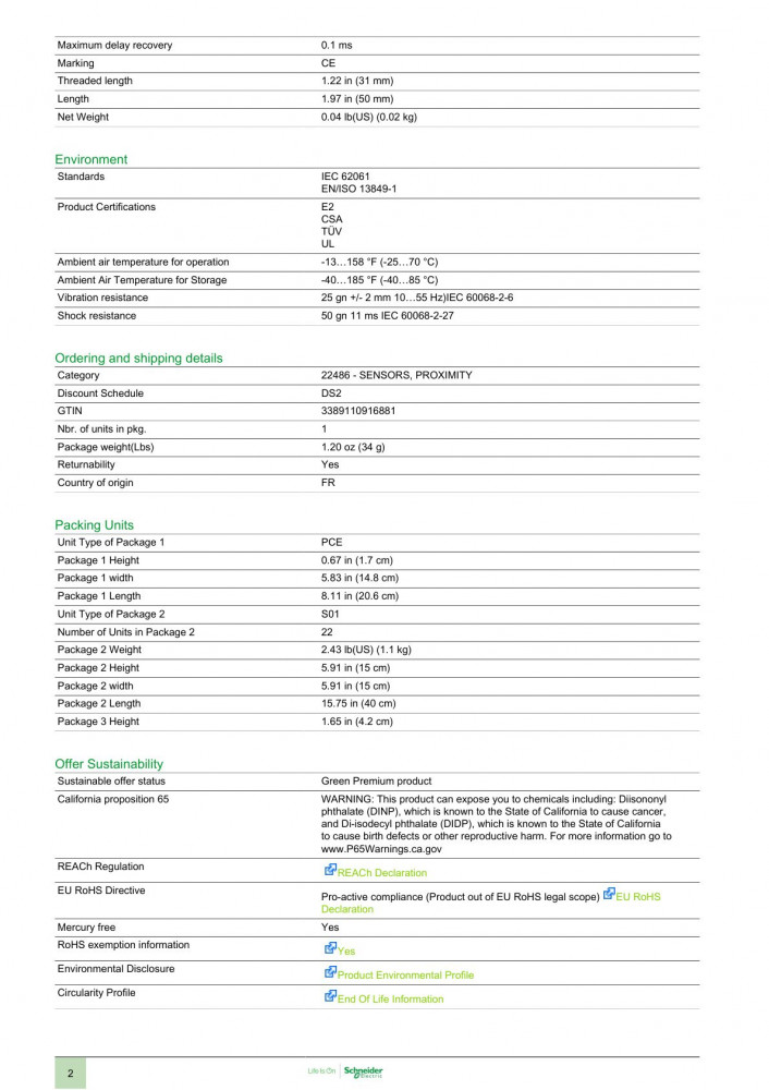 XS1N12PC410D technical document page 2