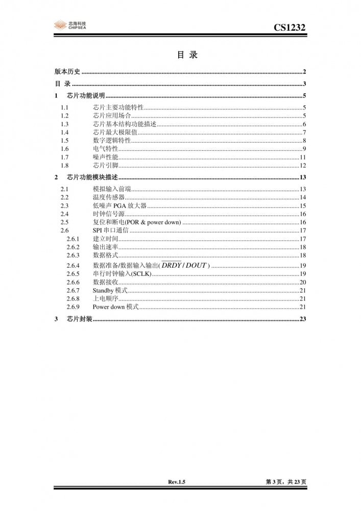 CS1232 datasheet page 3