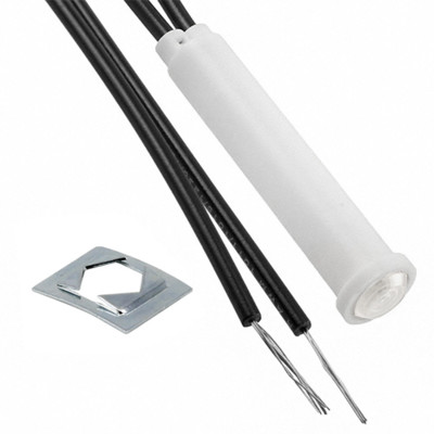 Neon Panel Mount Indicator White .310″ Small Dome 125V Wire Leads for sale