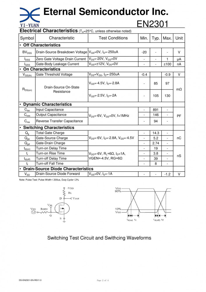 EN2301 datasheet page 2