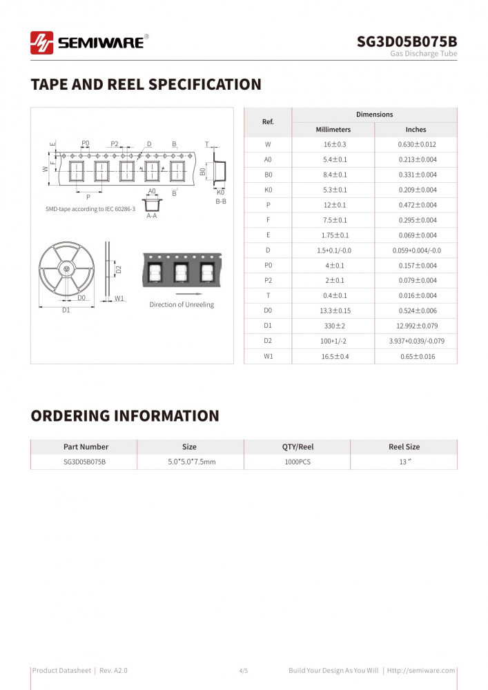 SG3D05B075B technical document page 4