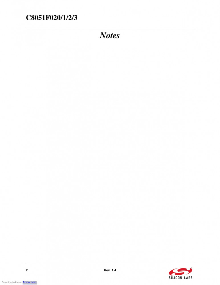 C8051F022-GQR datasheet page 2