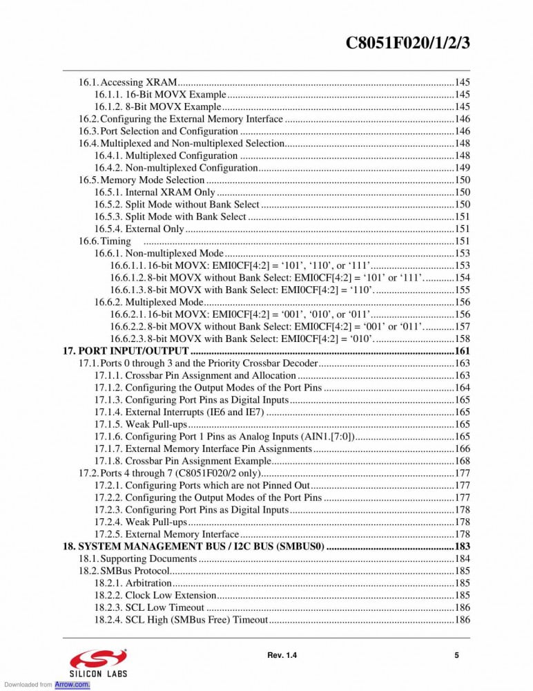 C8051F022-GQR datasheet page 5