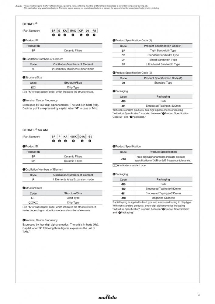 Murata CERAFIL catalog page 5