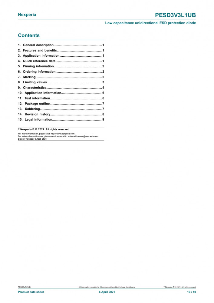PESD3V3L1UB datasheet page 10