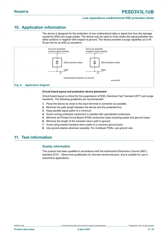 PESD3V3L1UB datasheet page 6