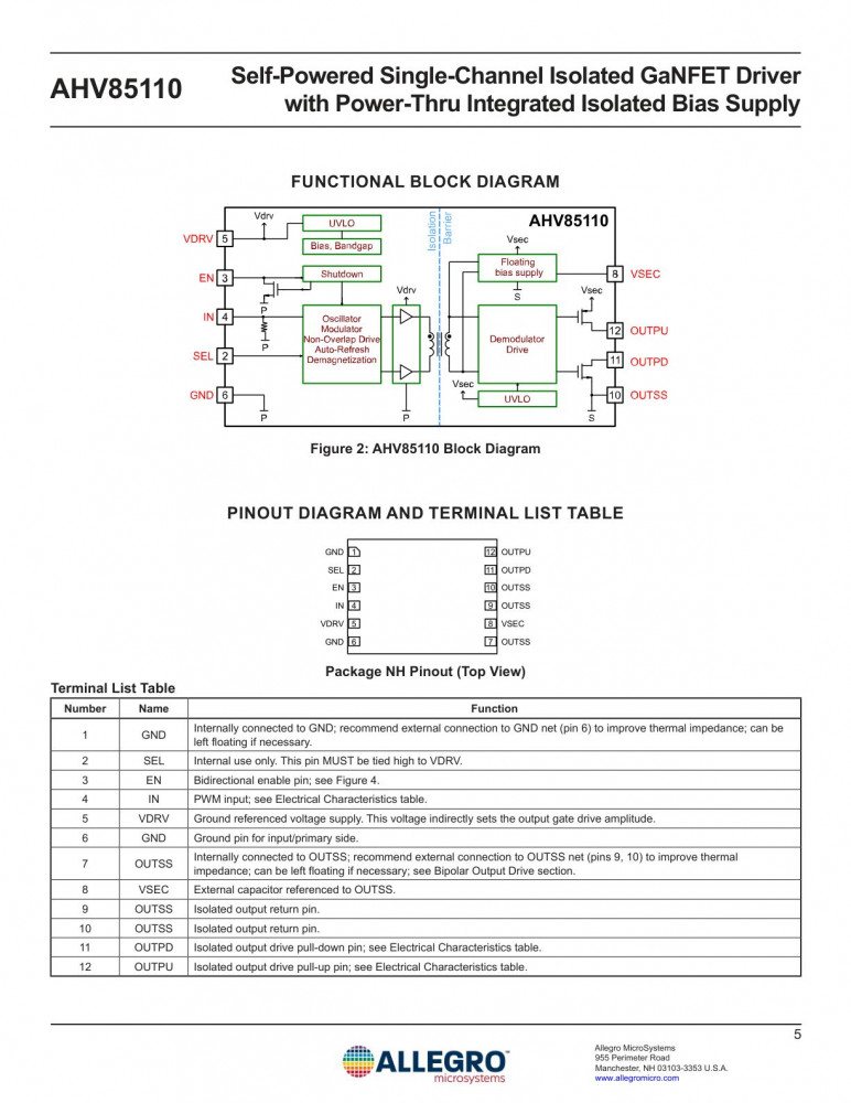 AHV85110 datasheet page 5