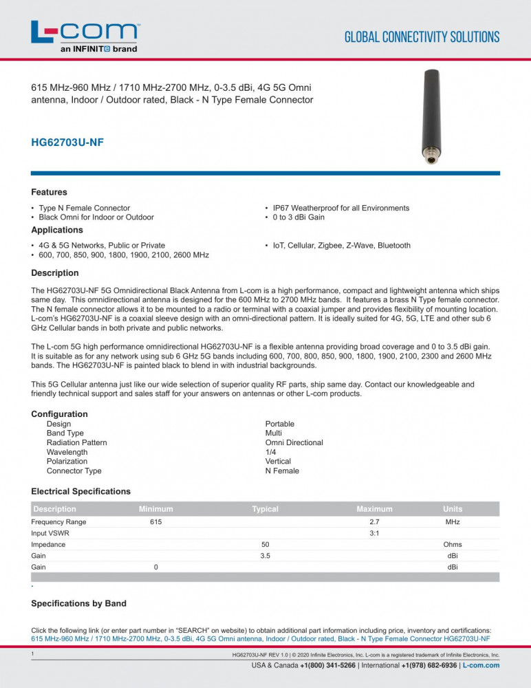 HG62703U-NF technical document page 1