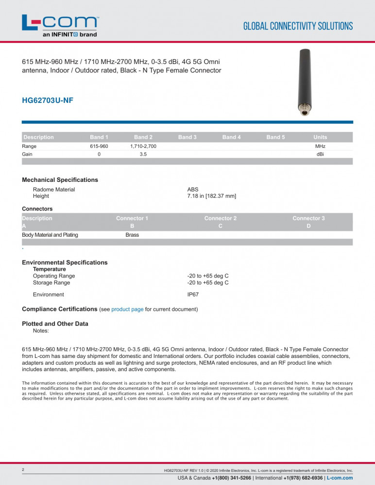 HG62703U-NF technical document page 2