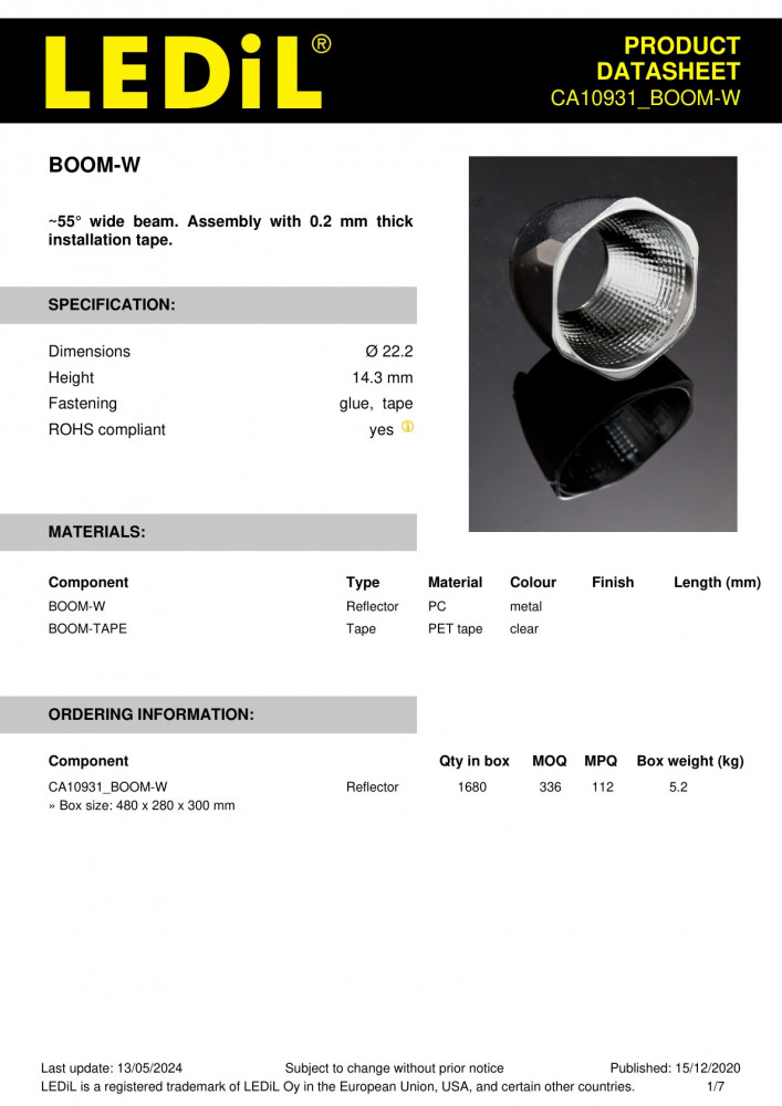 CA10931 BOOM-W technical document page 1