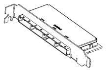 External iPass Mini Multi-Lane SAS Guide Frame for Standard Host Boards,  1-by-4 Port Size, Port Keying 2 and 4 for sale