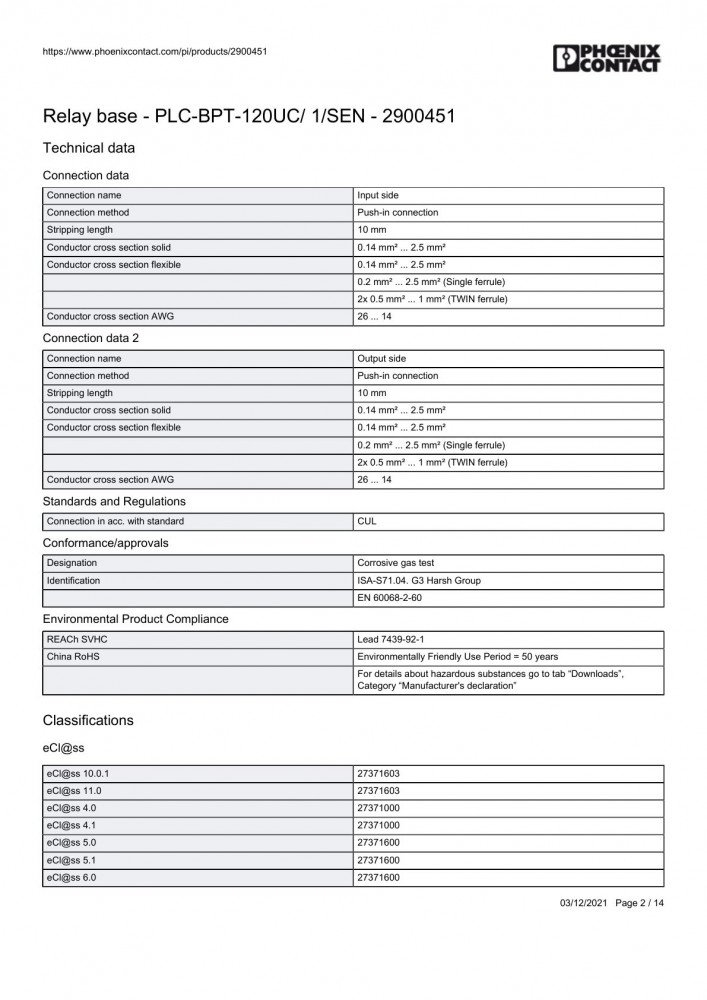 Phoenix Contact 2900451 datasheet page 2