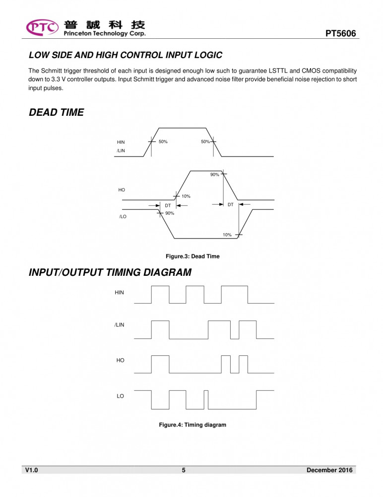 PT5606 datasheet page 5