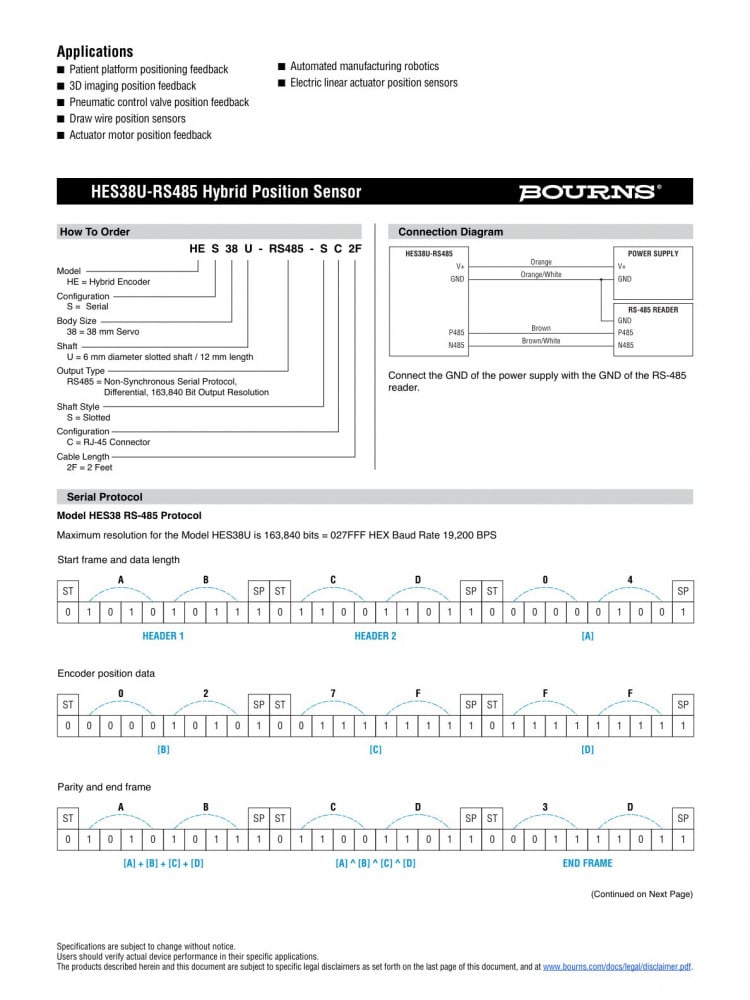 HES38U-RS485-SC2F datasheet page 2