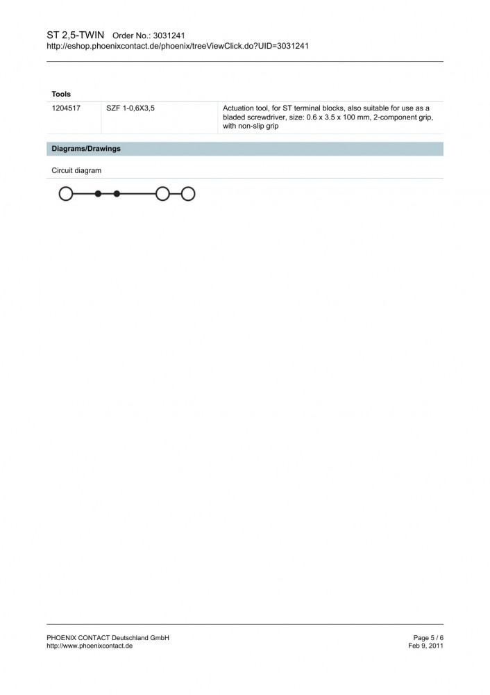 Phoenix Contact 3031241 technical document page 5