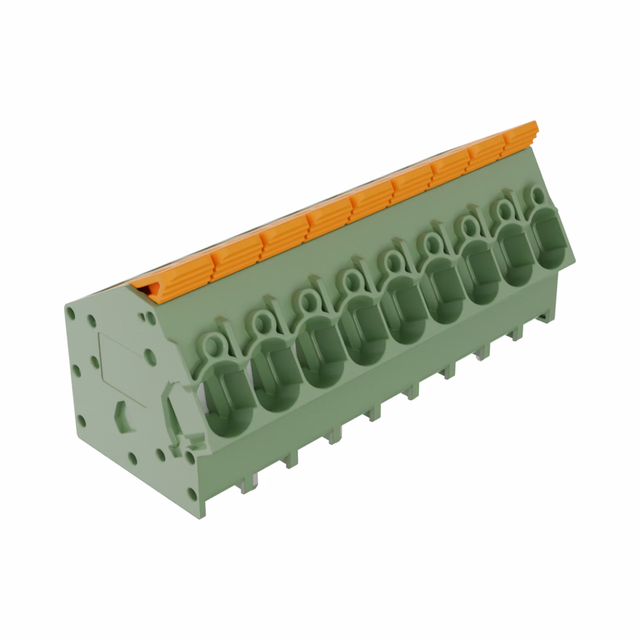 7.50mm Pitch Lever Activated Fixed Mount PCB Terminal Block, 35° Wire Entry, Left Rear Terminal, 9 Circuits for sale