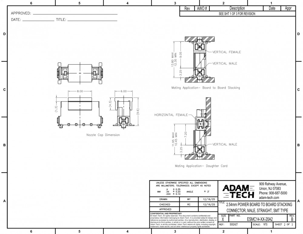 ESMC14-XX-20A2 technical drawing, sheet 2