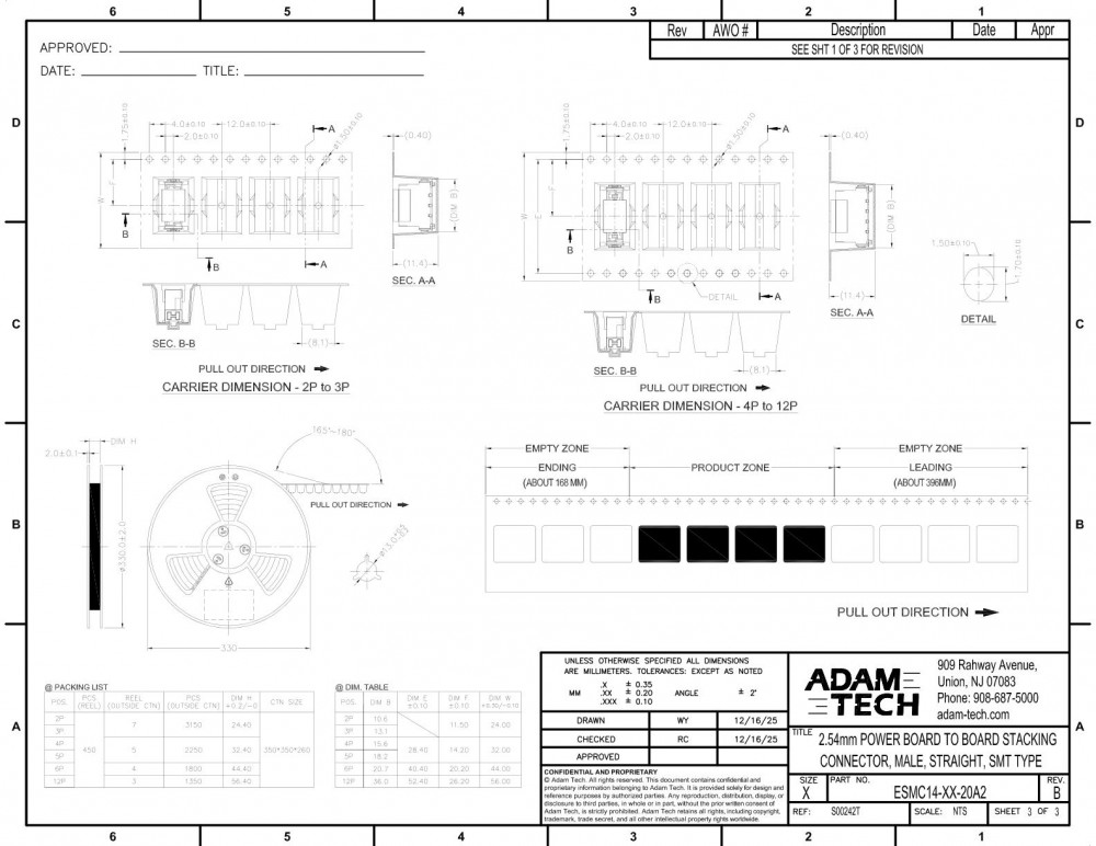 ESMC14-XX-20A2 technical drawing, sheet 3