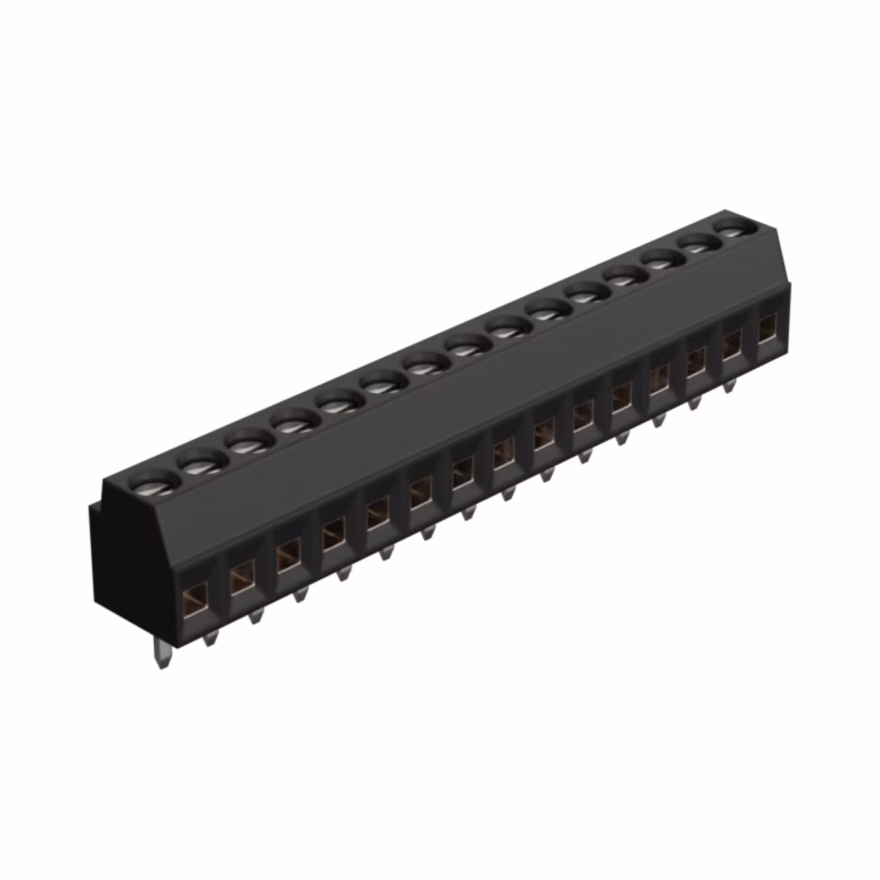 3.50mm Pitch Beau Eurostyle Fixed Mount PCB Terminal Block, 15 Circuits for sale