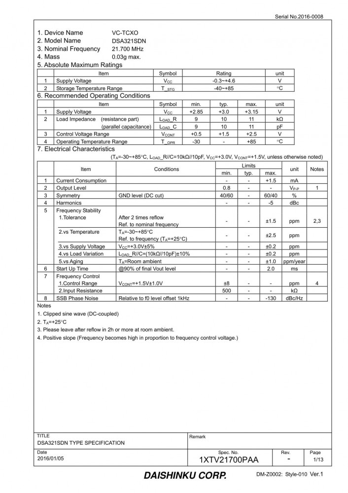 KDS specification page 2