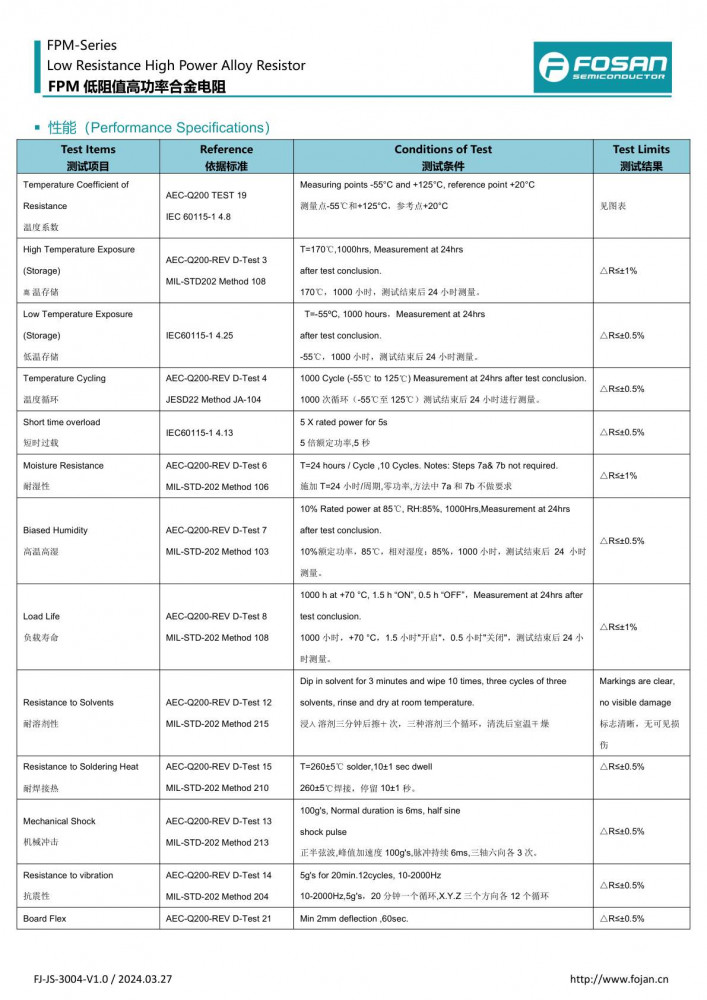 FPM253WJR100TM datasheet page 4