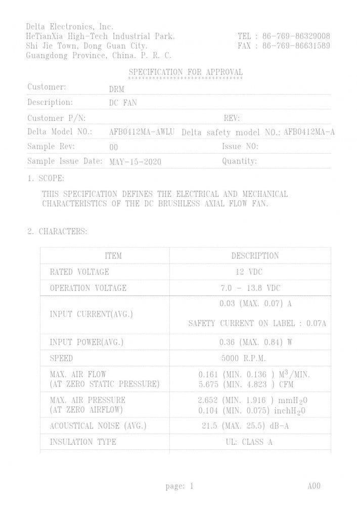 AFB0412MA-AWLU specification page 3