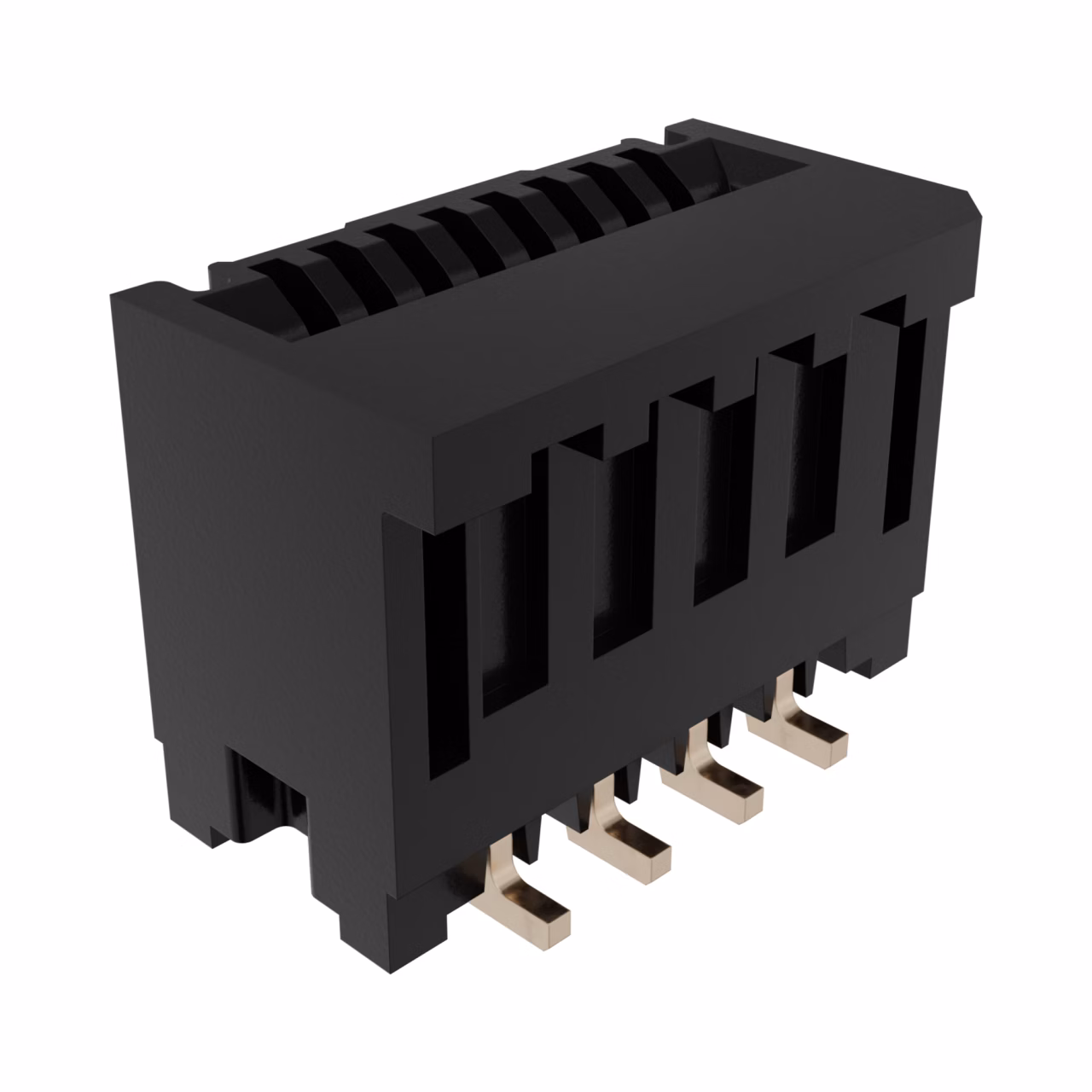 Easy-On FFC/FPC Connector, 0.50mm Pitch, Surface Mount, Vertical, Non-ZIF, Reverse Footprint, Tin Bismuth Plating, Long Terminal Type, Black, 8 Circuits for sale