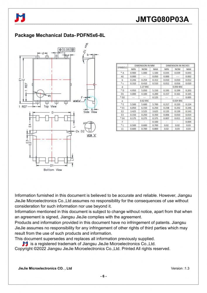 JMTG080P03A datasheet page 6