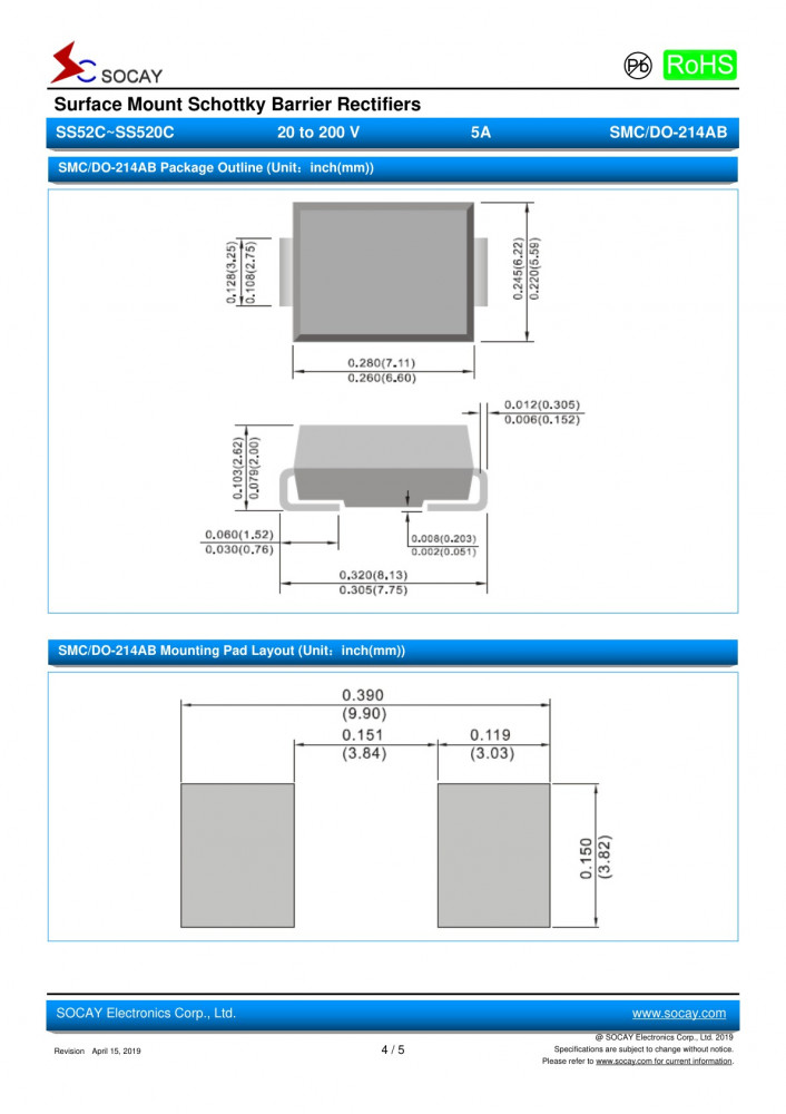 SS54C datasheet page 4