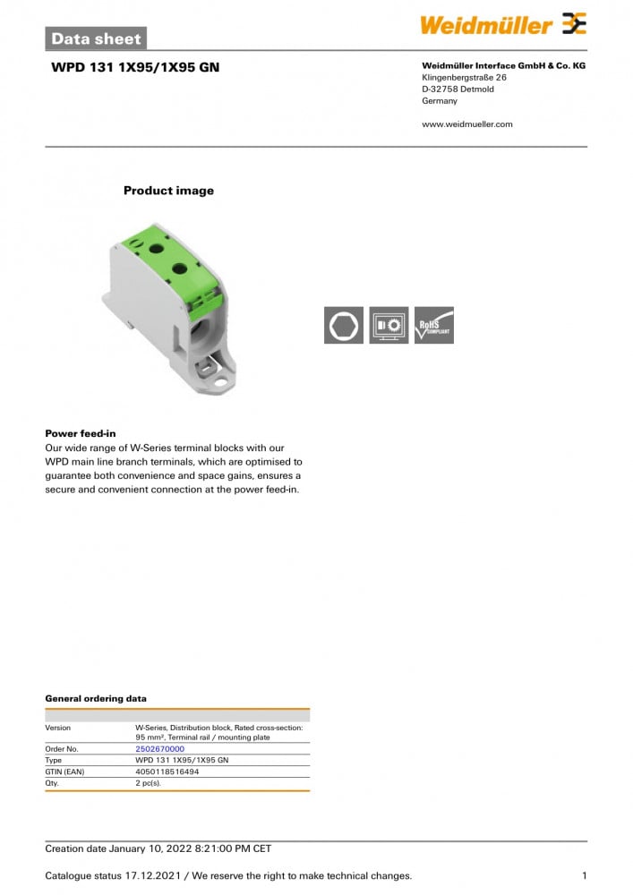2502670000 datasheet page 1