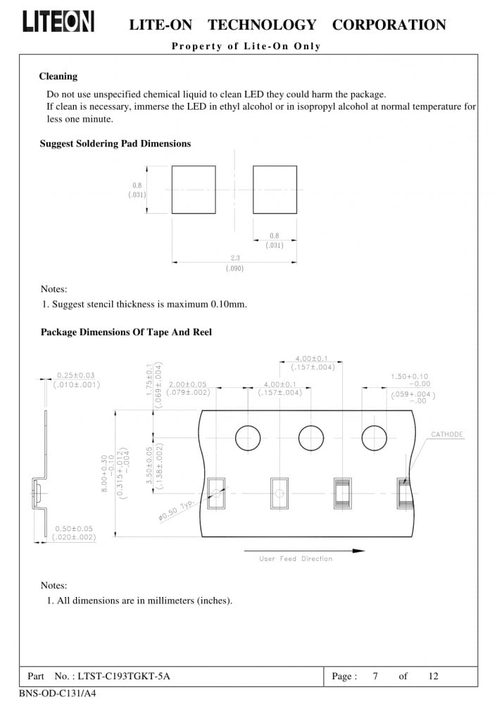 LTST-C193TGKT-5A datasheet page 7