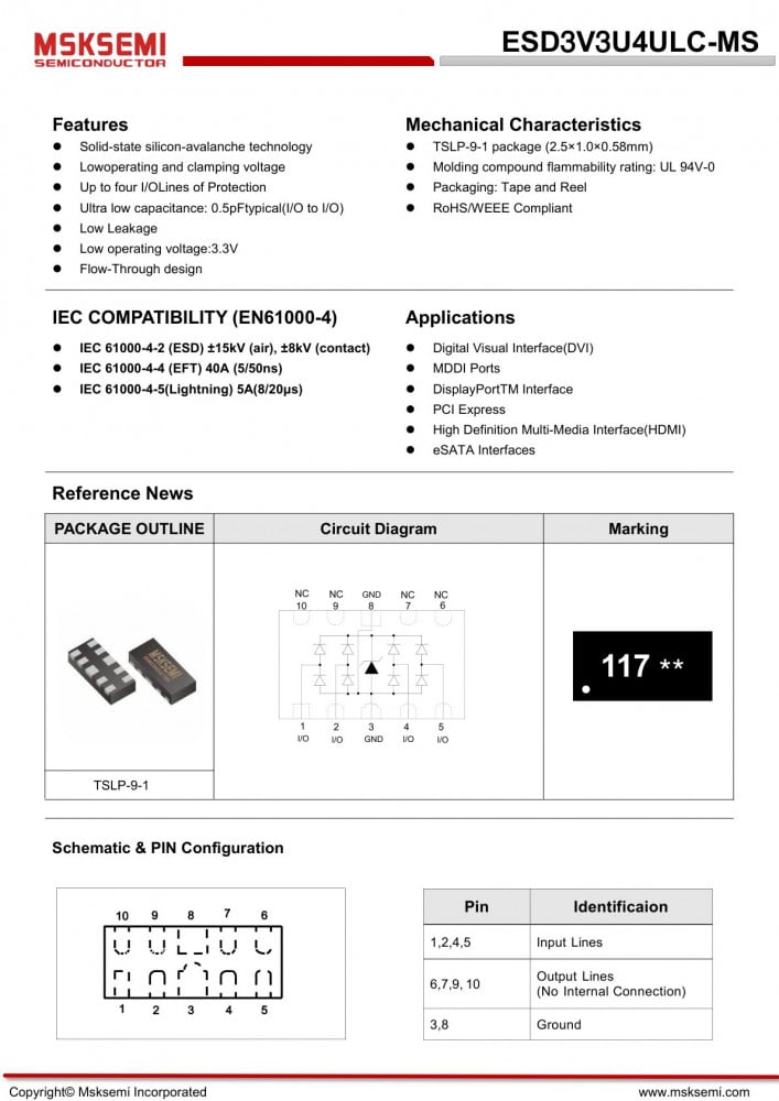 ESD3V3U4ULC-MS datasheet page 2