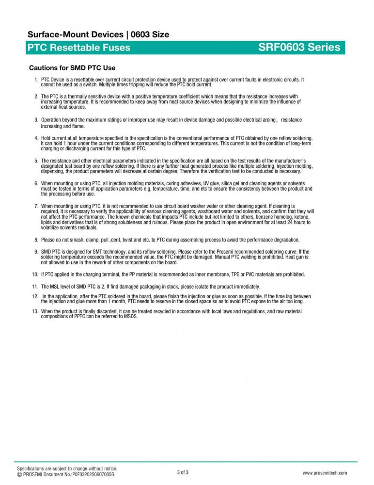 SRF0603 series datasheet page 3