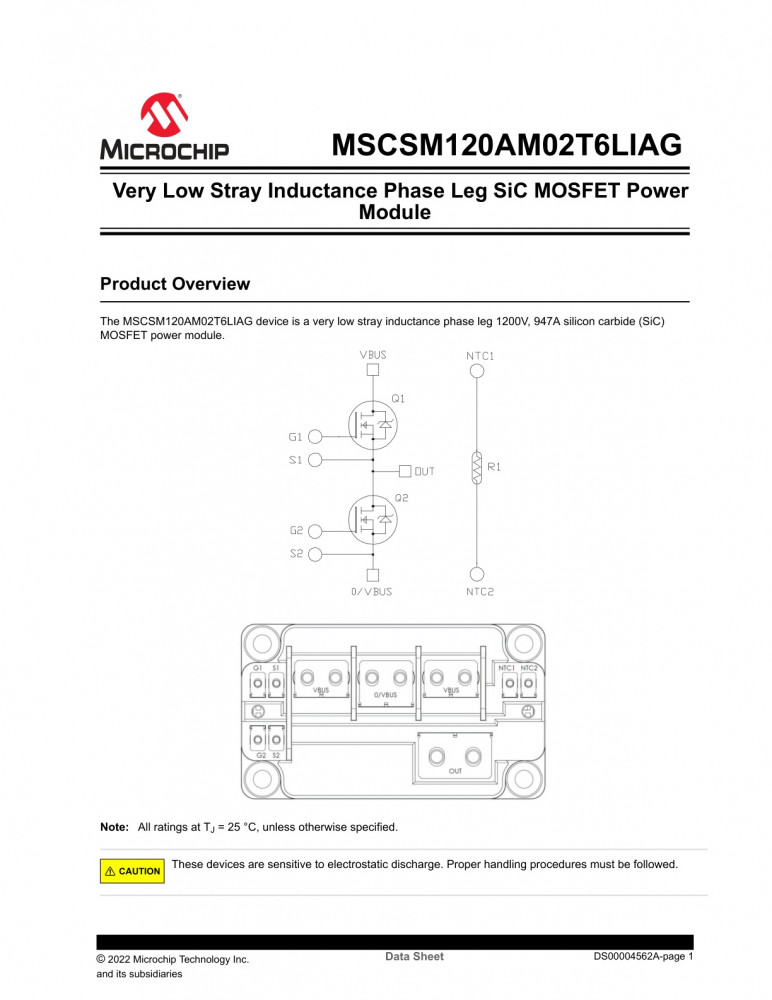 MSCSM120AM02T6LIAG document page 1