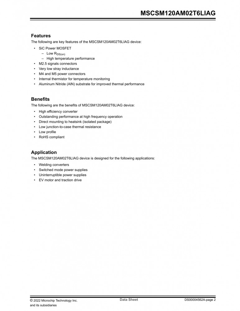 MSCSM120AM02T6LIAG document page 2
