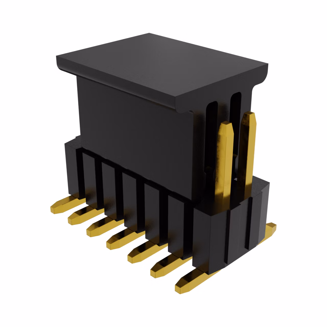 Slim-Grid Header, 14 Circuits, Surface Mount, Vertical, Unshrouded, 0.05µm Overall Gold (Au) Plated, with Pick-and-Place Cap, Tube, Lead-Free for sale