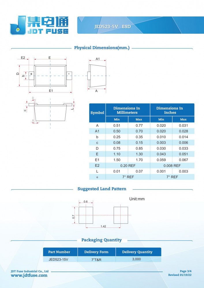 JED523-5V datasheet page 4