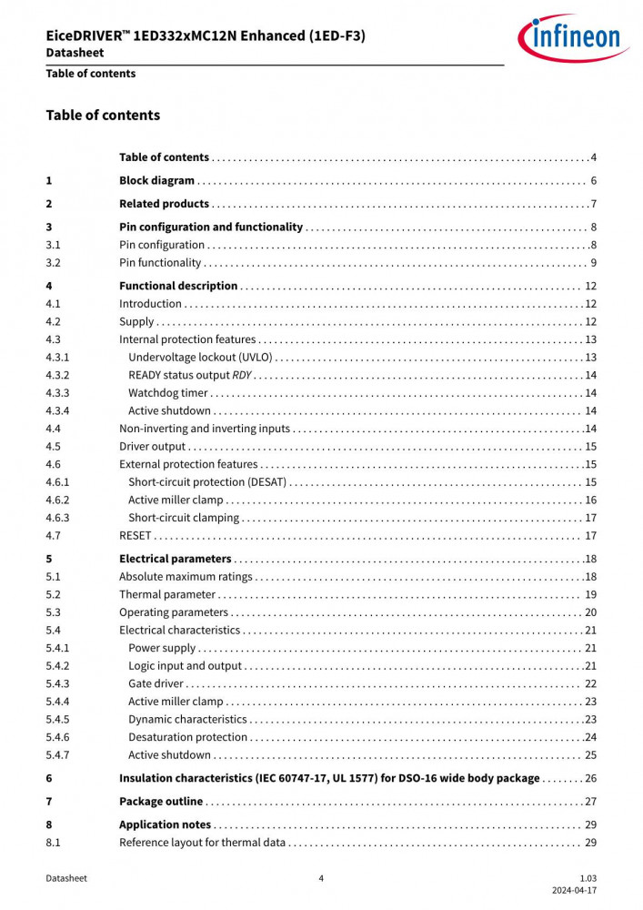 Infineon 1ED3320MC12N datasheet page 4
