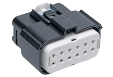 MX150L 12 Circuit Receptacle for 16-14 AWG Wire, with CPA, Black