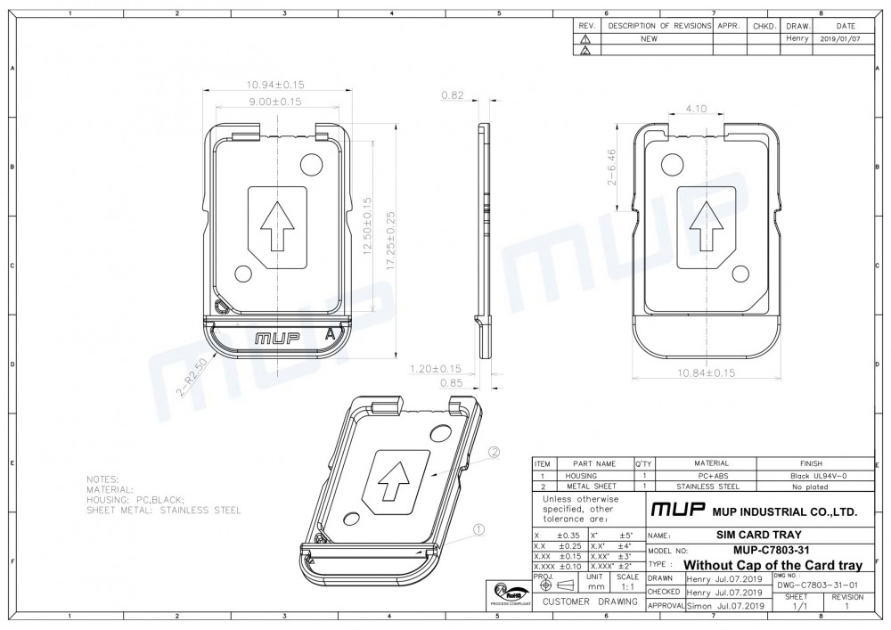 MUP C7803-31 technical document preview