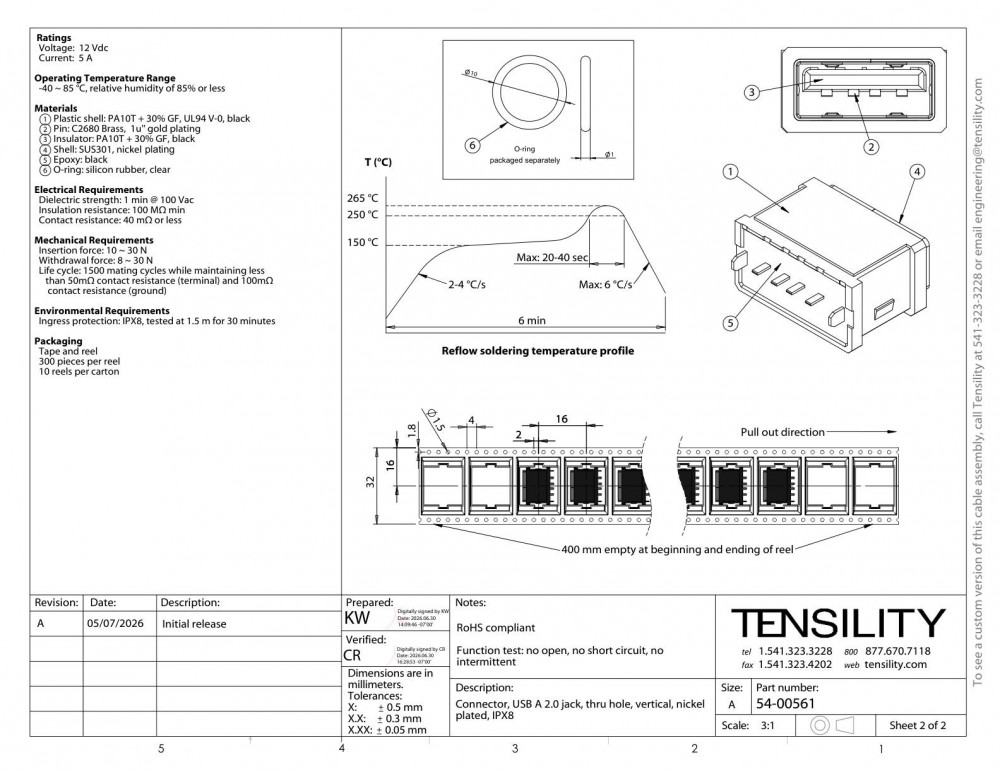Tensility 54-00561 technical drawing, sheet 2 of 2