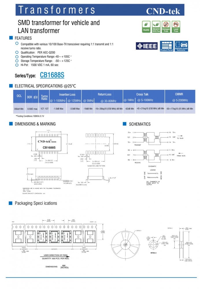 CB1688S datasheet page 1