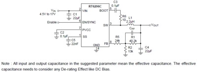 RT6224C - 3A, 18V, 1.4MHz ACOT® Synchronous Step-Down Converter