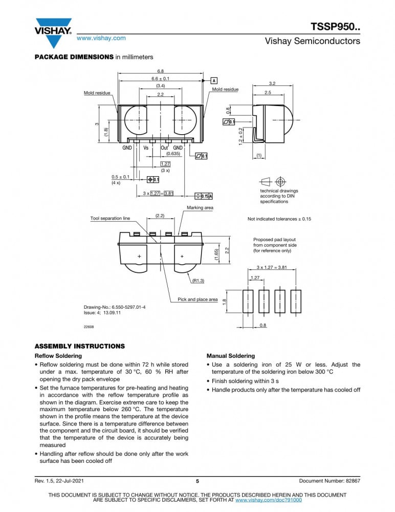 TSSP95038TR datasheet page 5