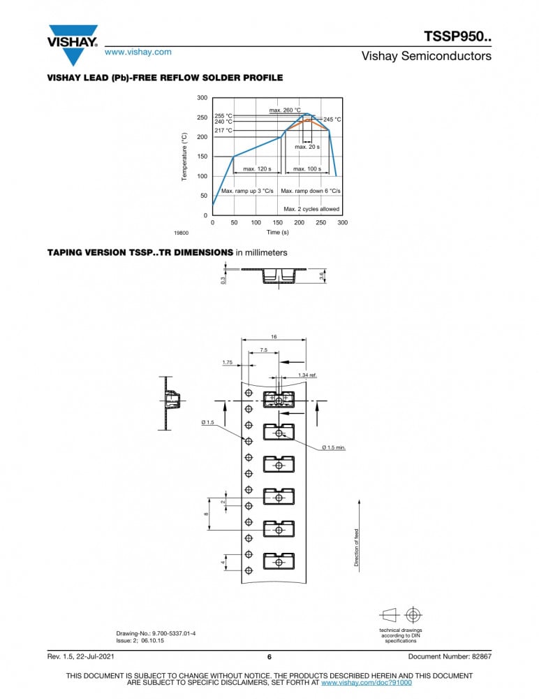 TSSP95038TR datasheet page 6