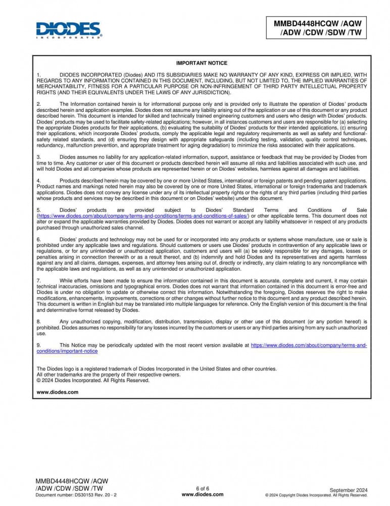 MMBD4448HSDW-7-F datasheet page 6