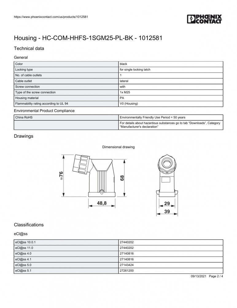 Phoenix Contact 1012581 product document page 2
