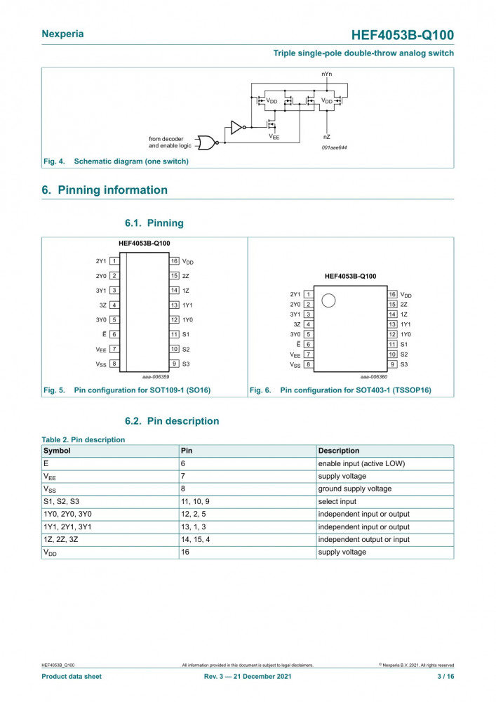 HEF4053B-Q100 datasheet page 3