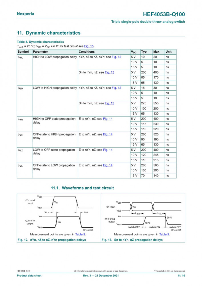 HEF4053B-Q100 datasheet page 8
