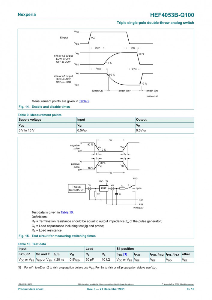 HEF4053B-Q100 datasheet page 9